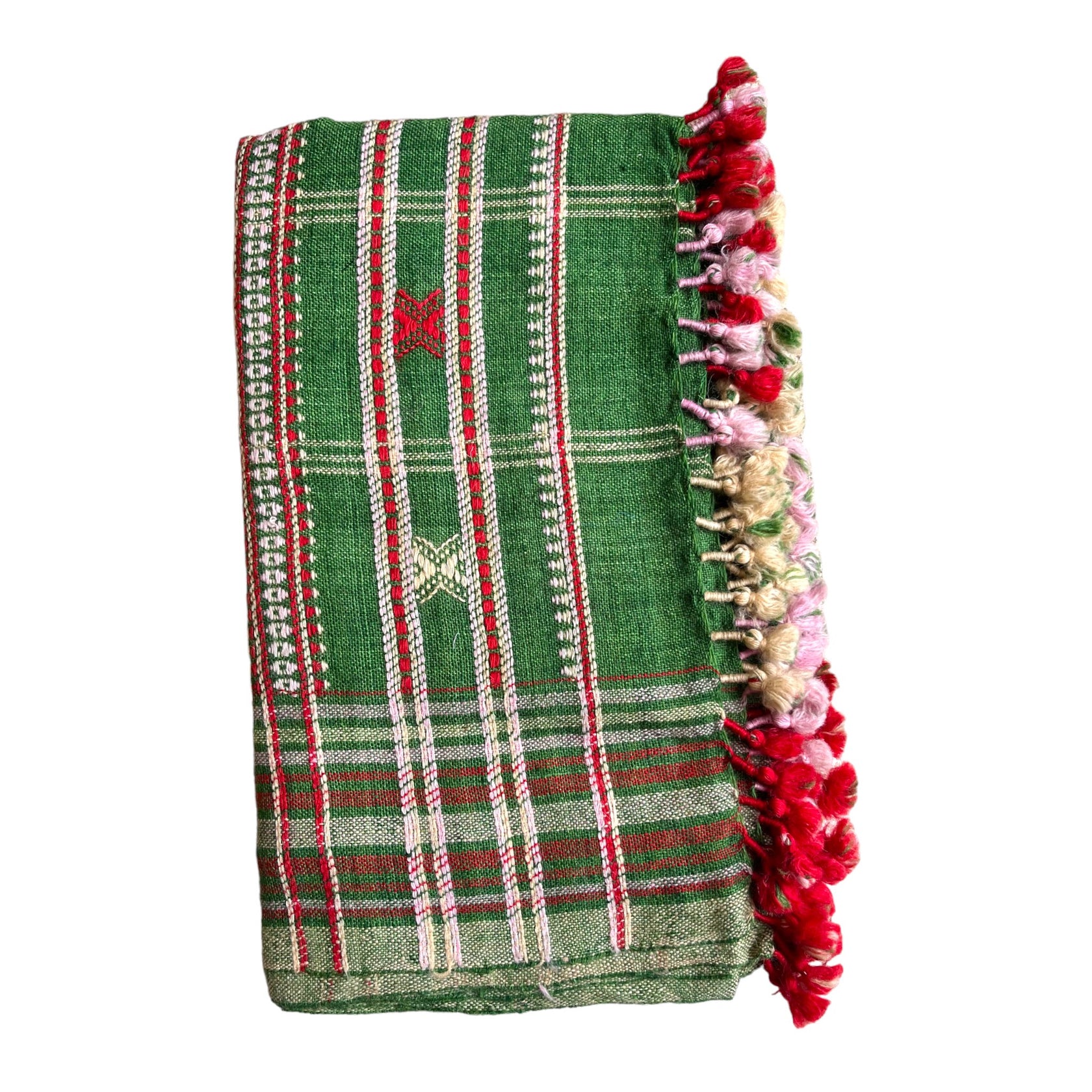 Green Woollen Throw – Samarkand Design