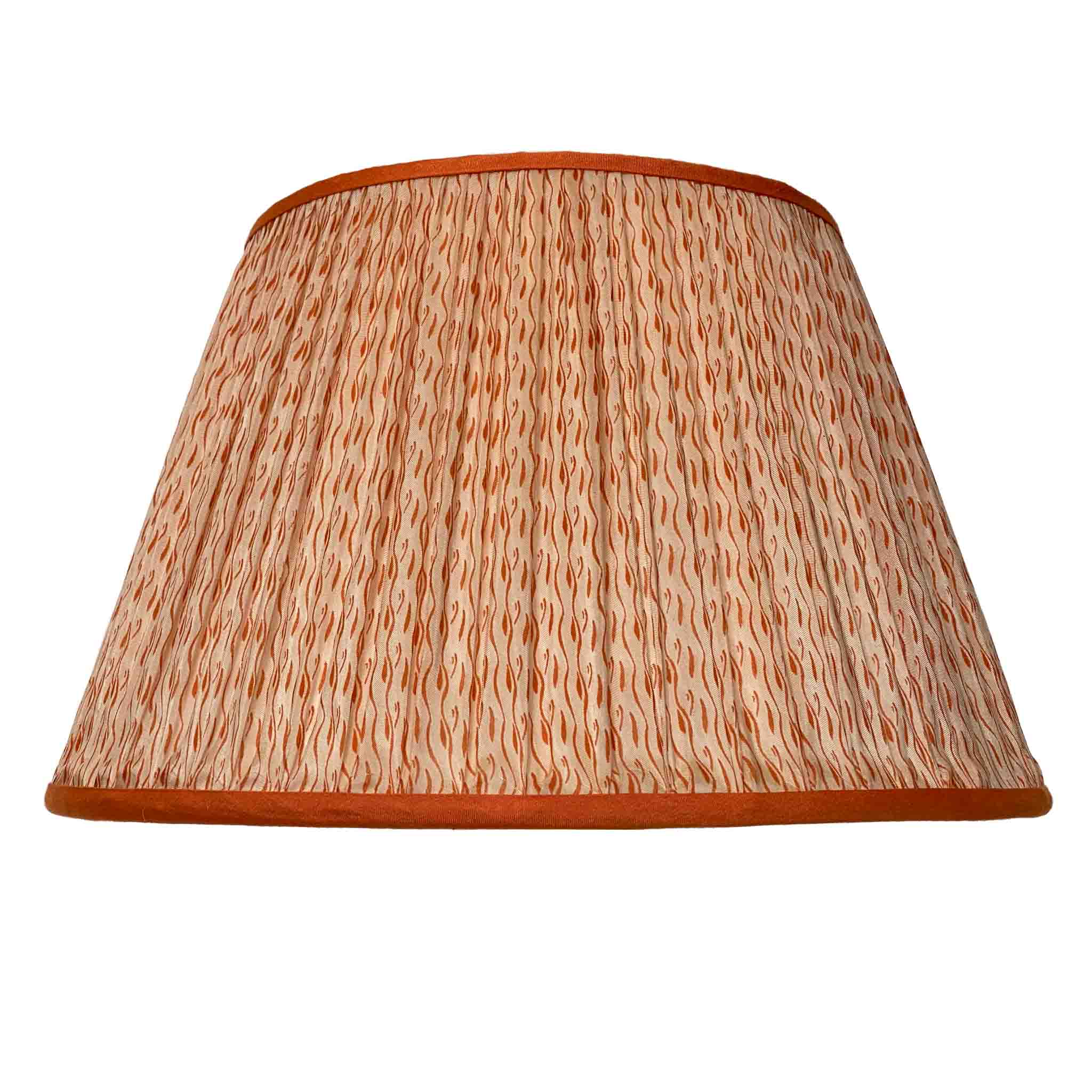 Orange tadpole light silk lampshade – Samarkand Design