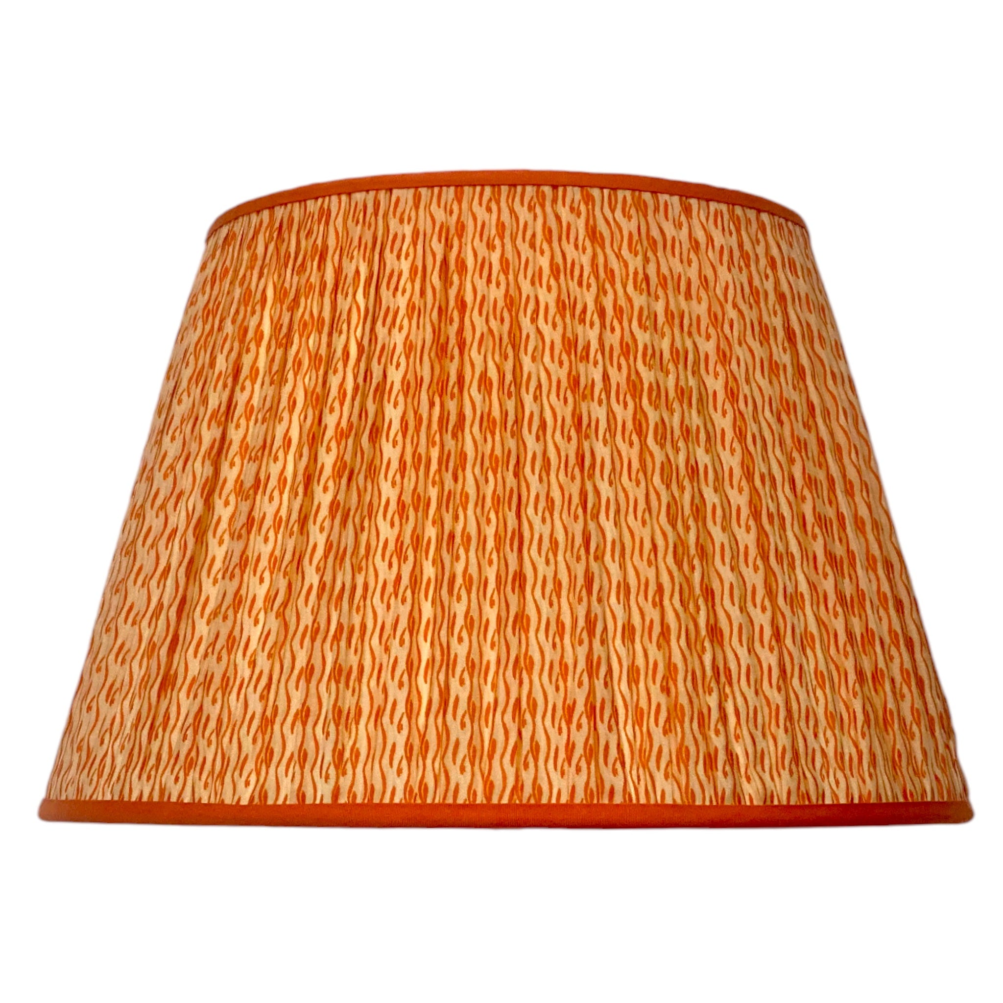 Orange tadpole bright silk lampshade – Samarkand Design