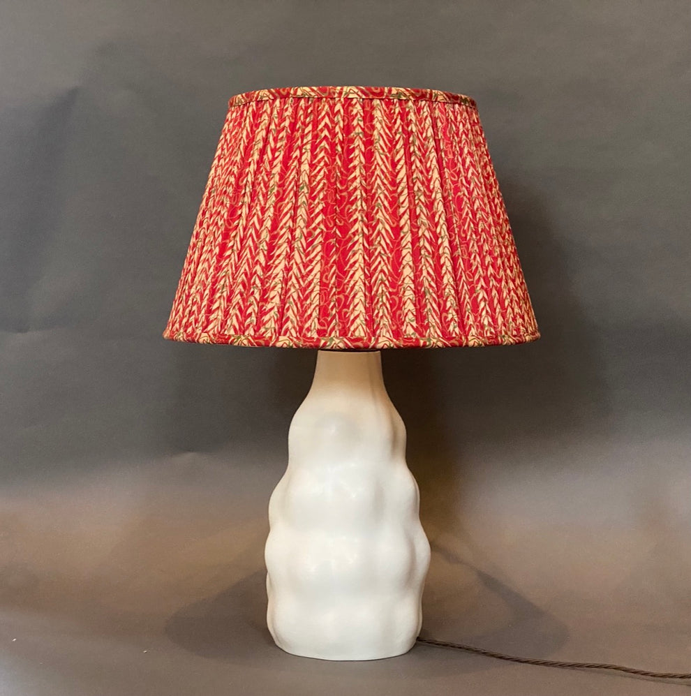 Handmade Red Chevron Gathered Silk Lampshade – Samarkand Design