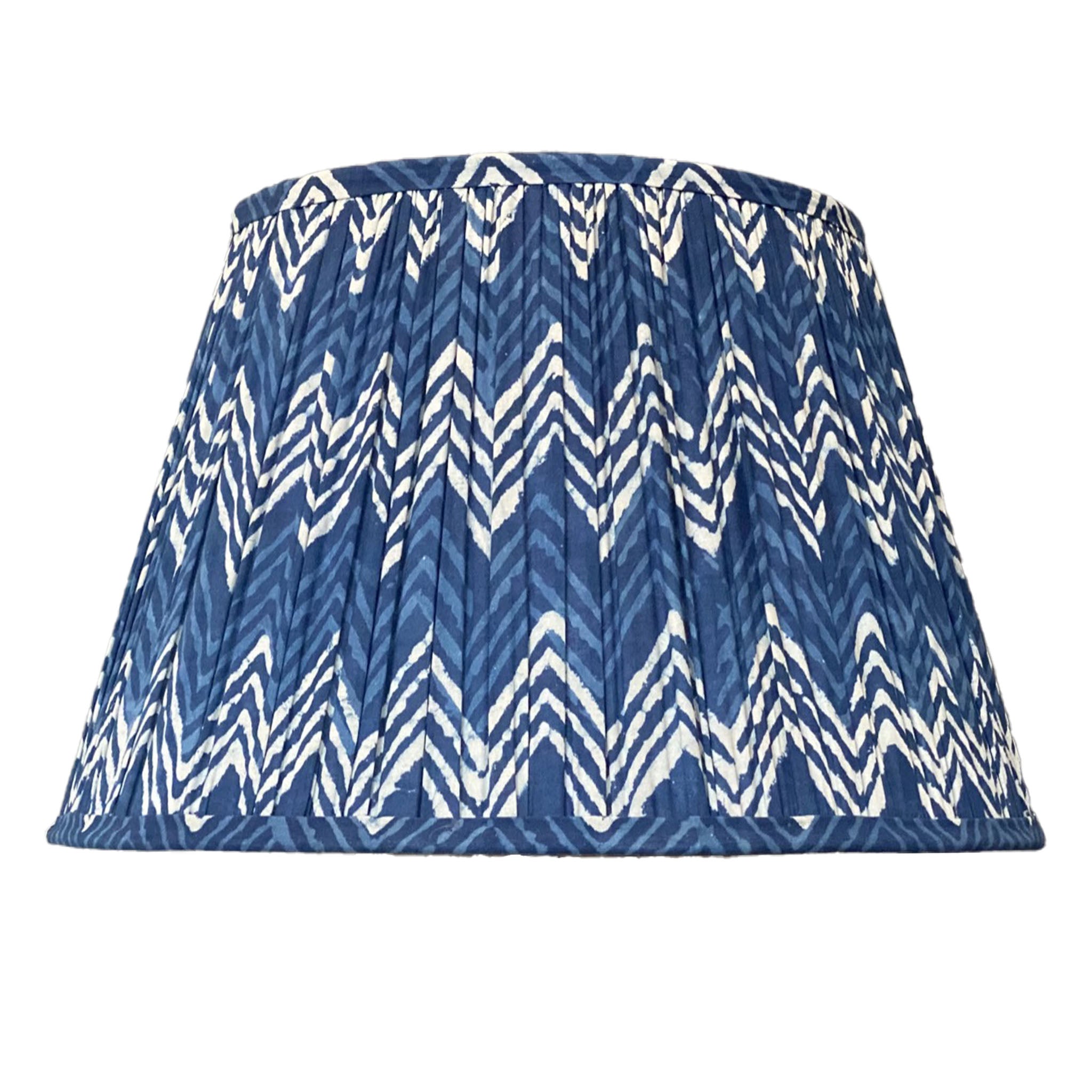 Indigo Chevron Cotton Lampshade – Samarkand Design